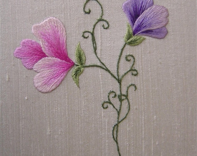 Sweet Peas Embroidery Kit PDF Download Instructions - Etsy