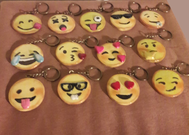 Emoji Happy Faces Keychains Emoticon Emoji Face Feeling Face Smiley ...
