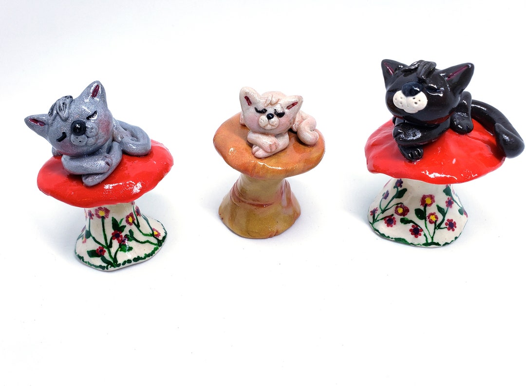 Cat Figurines, Small Cat Ornaments - Etsy