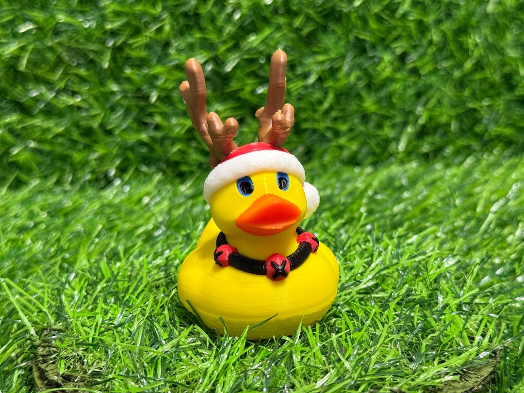 3D Christmas Reindeer Duck - Etsy