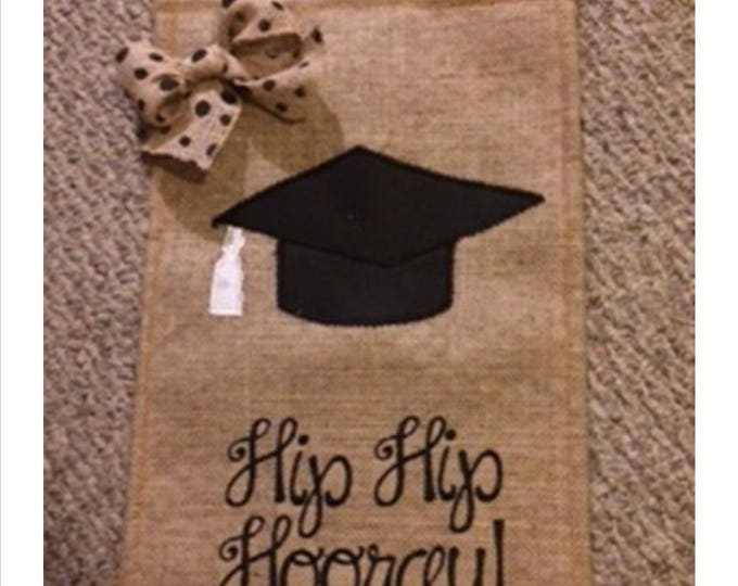 High School College Graduation Cap Burlap Personalized Embroidered ...