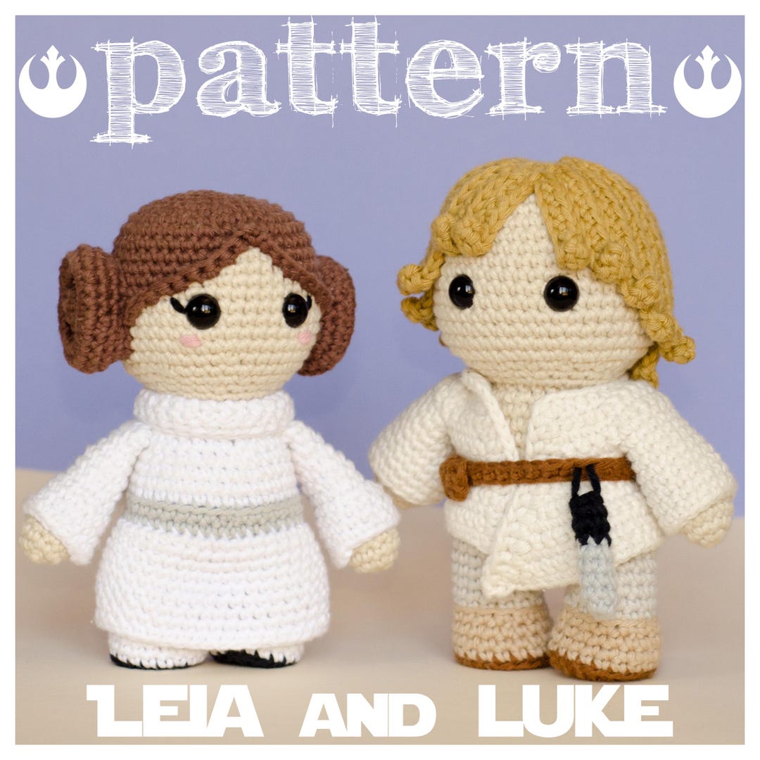 Crochet Pattern - Princess Leia and Luke Skywalker Pattern Pack – Star Wars Siblings Tribute - Etsy