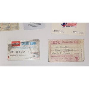 Vintage 1960s Wallet Cards Credit Card Bowling Membership - Etsy