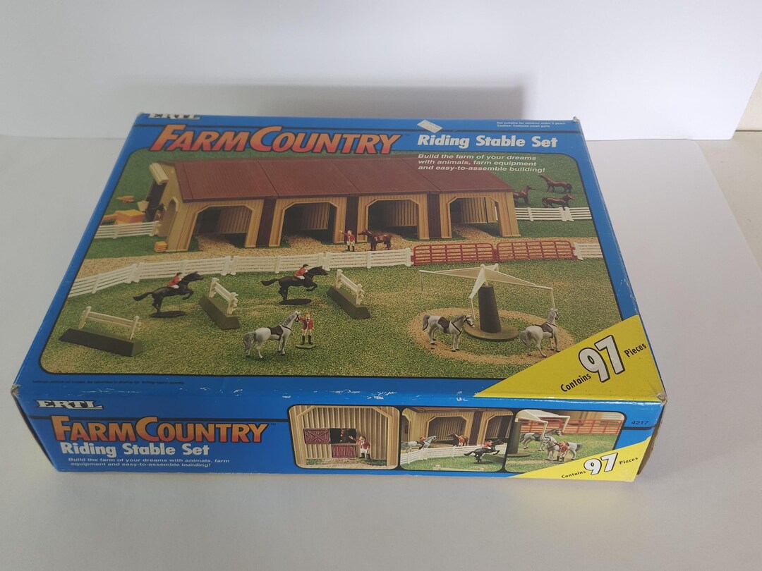 Vintage Ertl Farm Country Riding Stable Set Horse Barn - Etsy