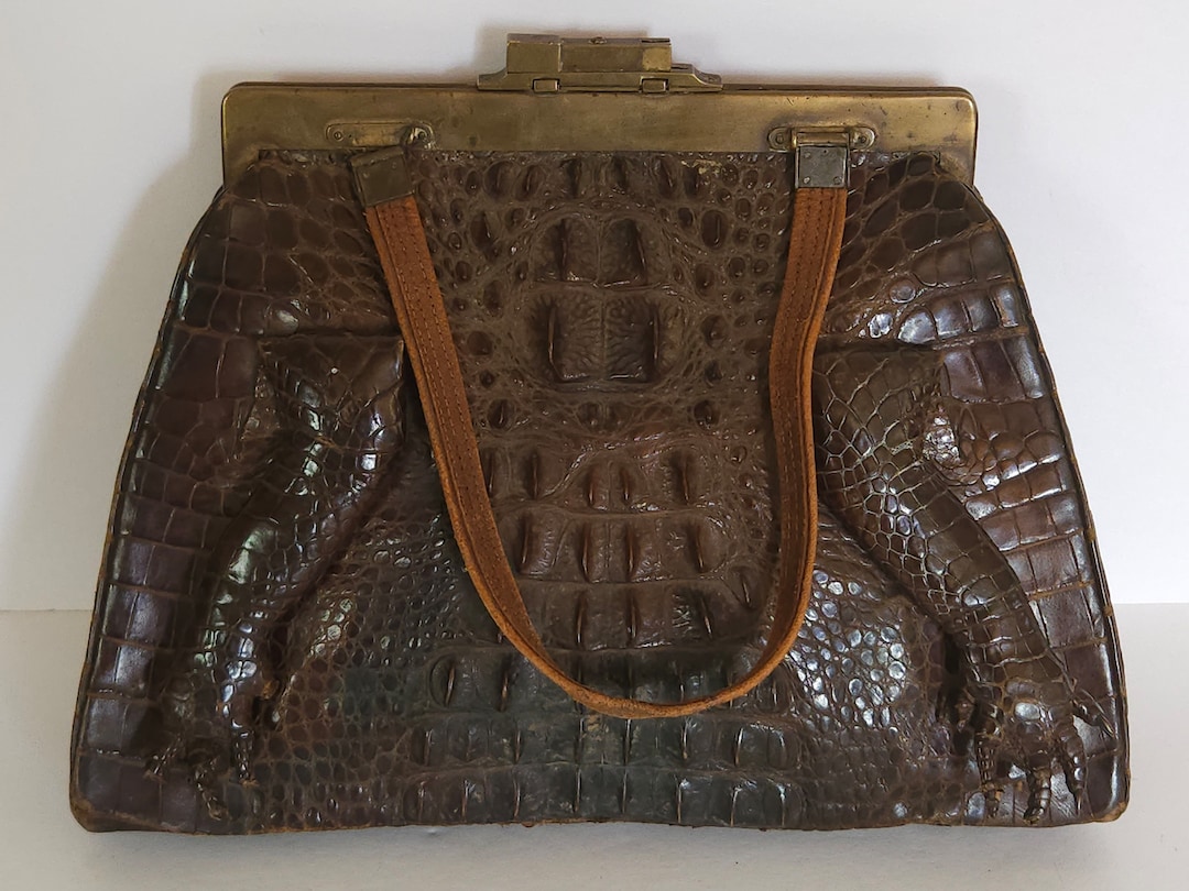 Vintage Alligator Skin Purse Legs Feet Handbag - Etsy