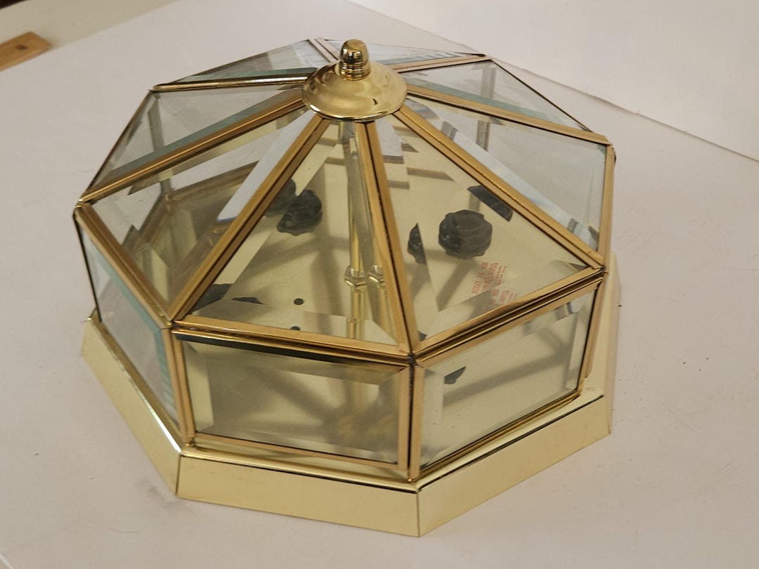 Vintage Octagon Ceiling Light Fixture - Etsy