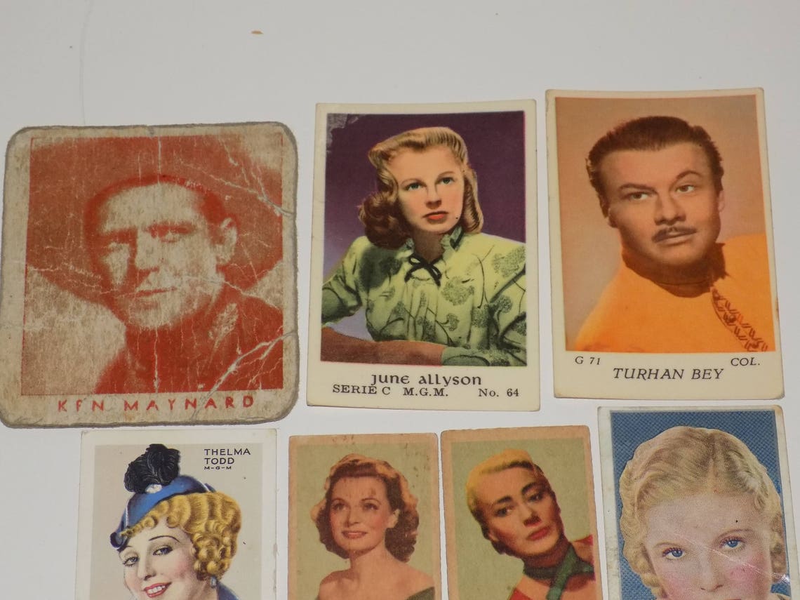 Collection of Cigarette Cards Film Star Movie Star MGM - Etsy