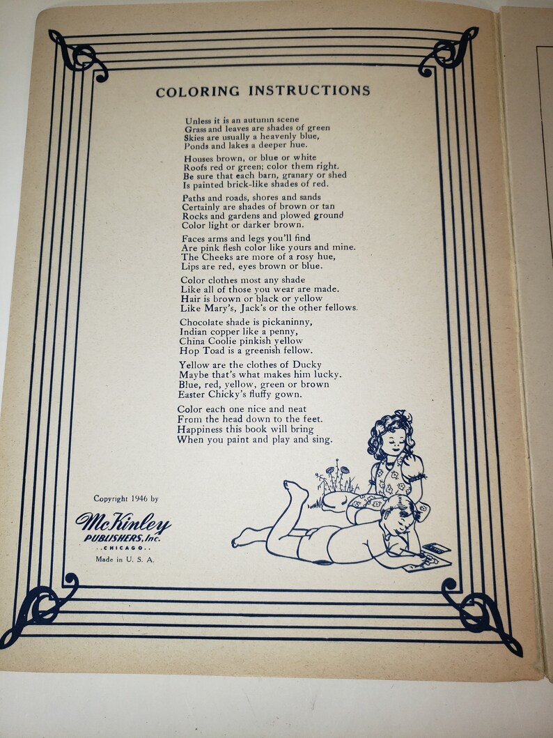 Vintage Paint a Song and Play It Coloring Music Books - Etsy