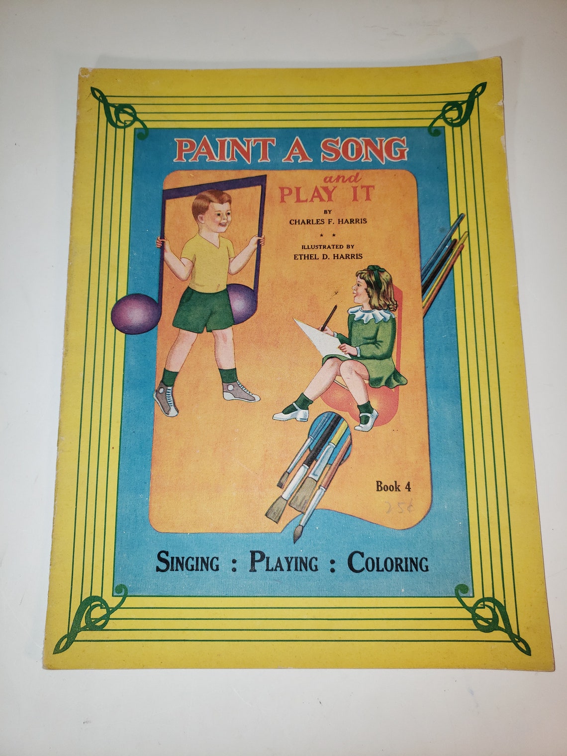 Vintage Paint a Song and Play It Coloring Music Books - Etsy