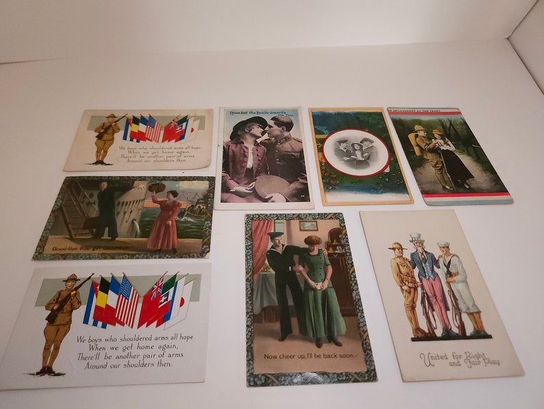 Vintage Military Soldier Postcard Collection Patriotic Morale - Etsy