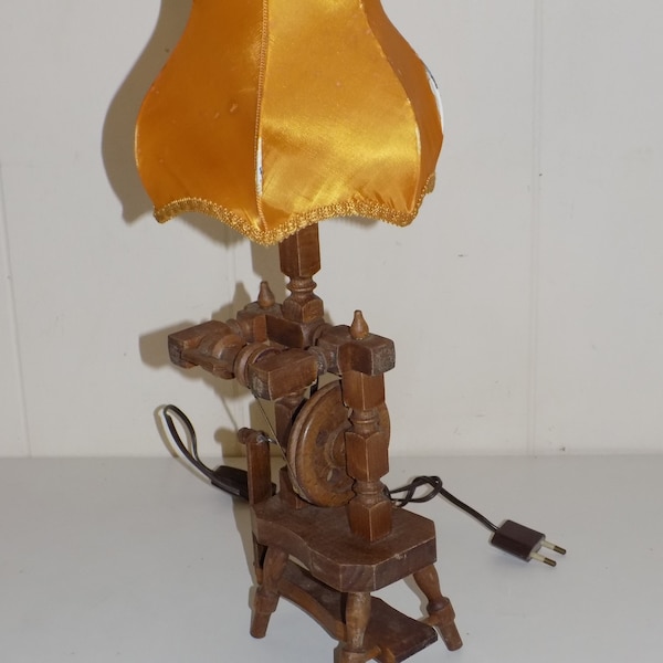 Spinning Wheel Lamp - Etsy