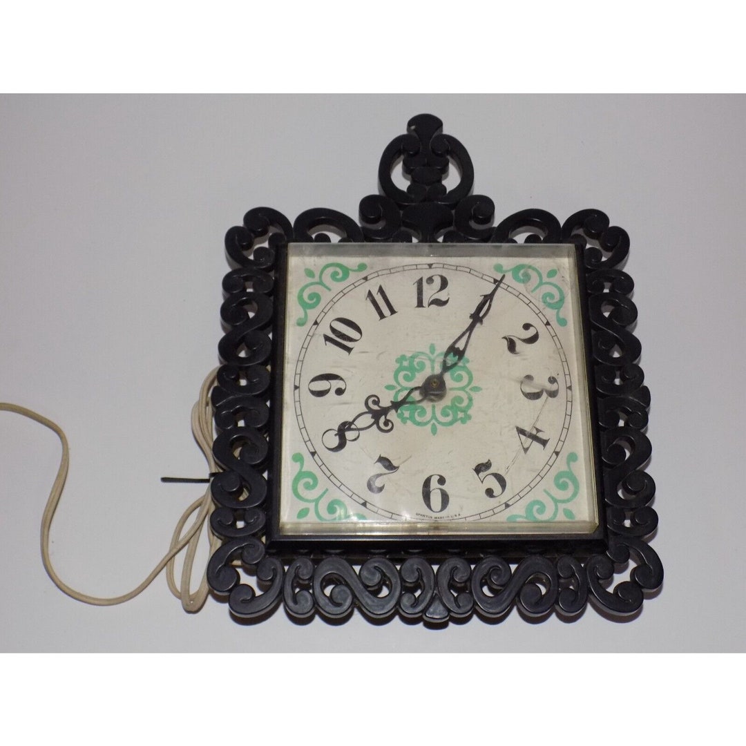 Vintage Spartus Wall Clock Retro Kitchen - Etsy
