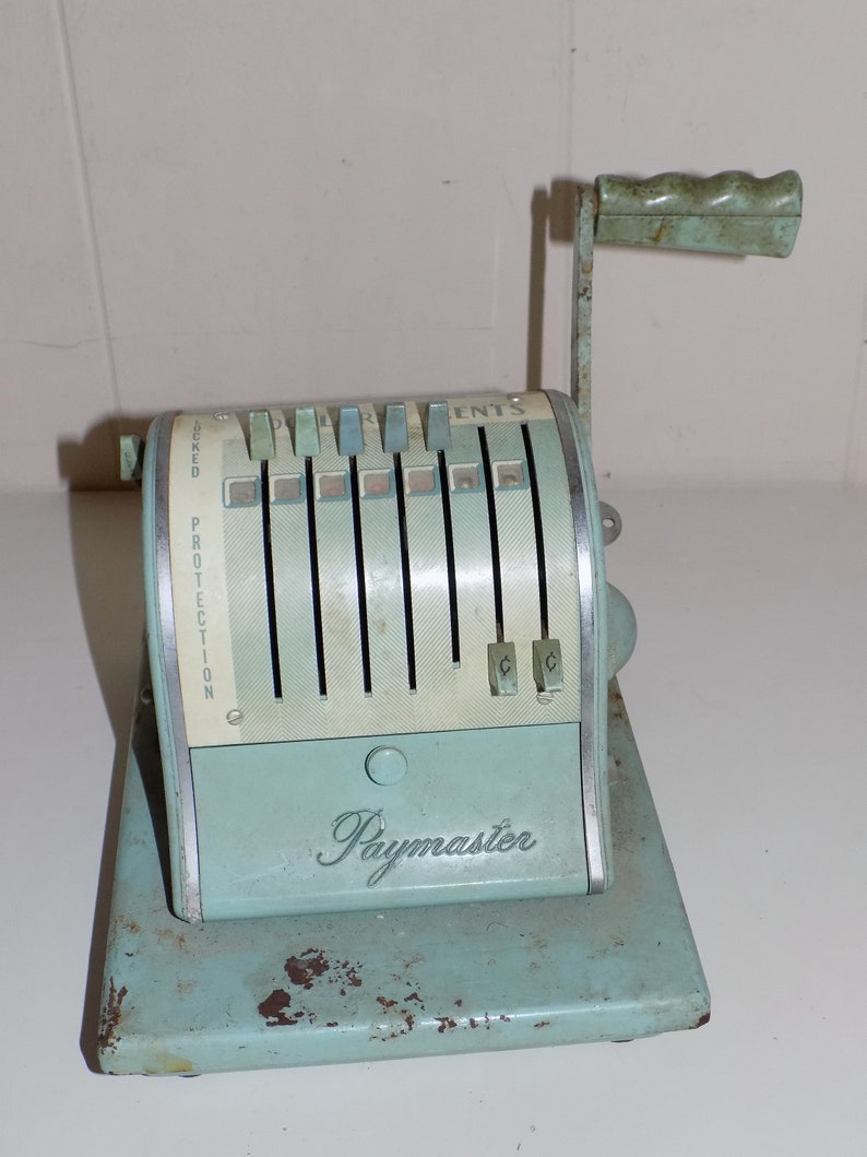 Vintage Paymaster Series S-1000 Check Printer Writer With Key Parts ...
