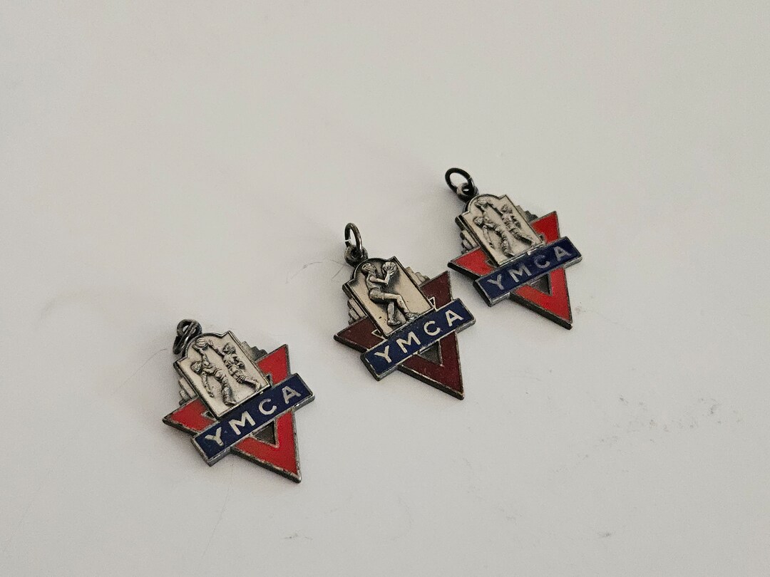 Vintage YMCA Basketball Pendant Medal 1948 - Etsy