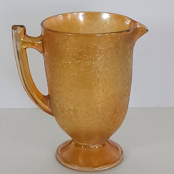 Orange Glass Pitcher - Etsy