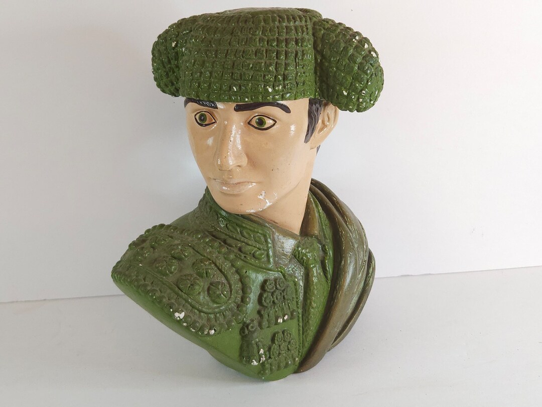 Vintage Marwal Brower Matador Bust Statue Chalkware - Etsy