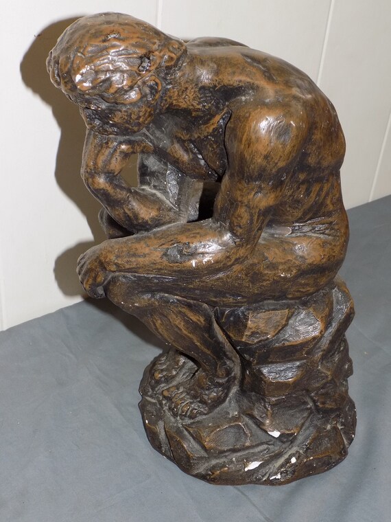 The Thinker Ceramic Statue Sculpture Thinking Man Rodin - Etsy