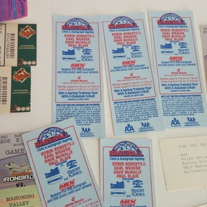Vintage Baseball Ticket Stubs Maryland Orioles - Etsy