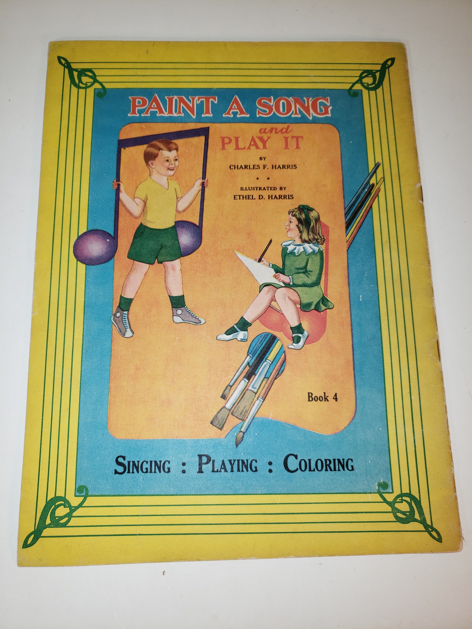 Vintage Paint a Song and Play It Coloring Music Books - Etsy