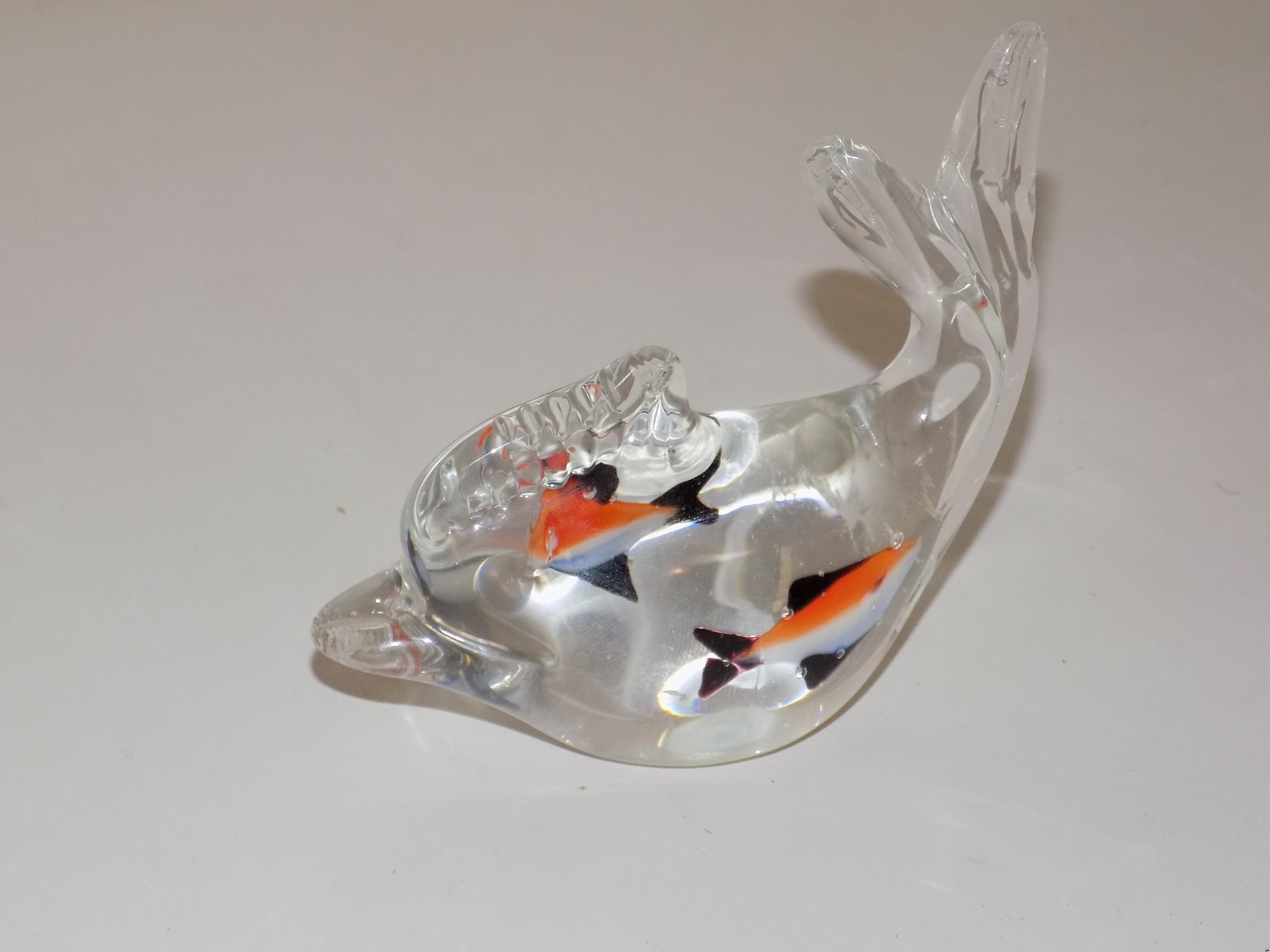 Clear Glass Fish Figure Fish Inside Paperweight Decor | Etsy