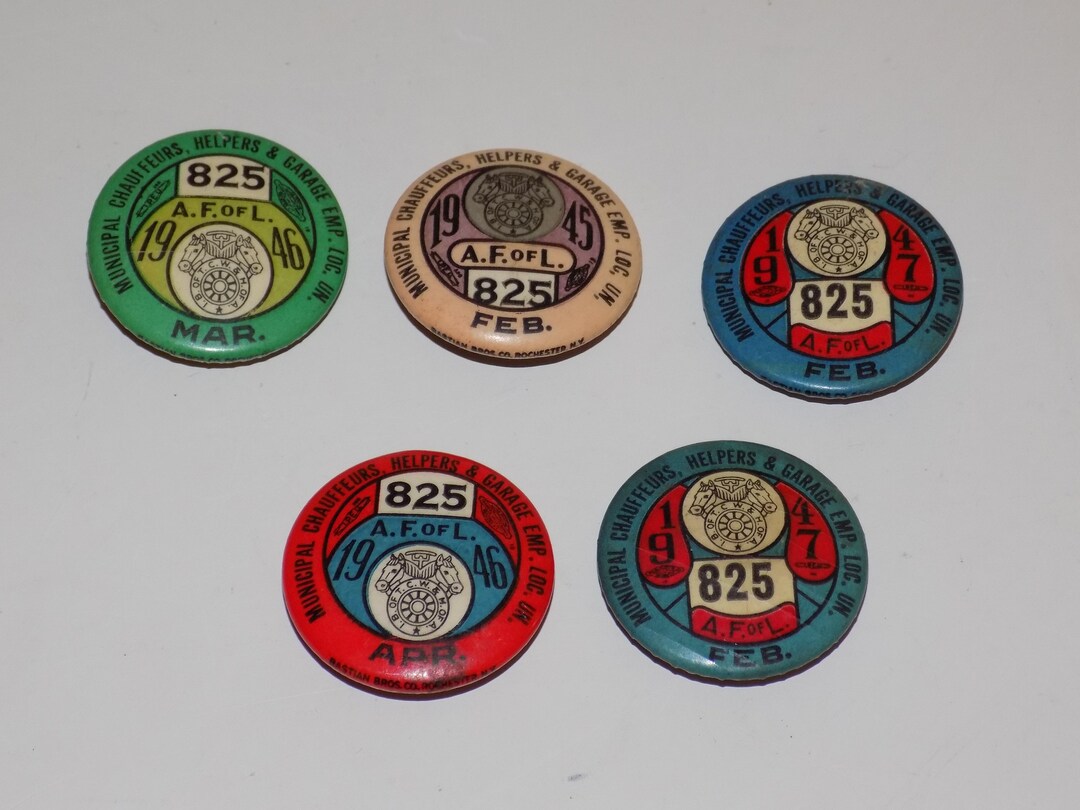 Vintage AF of L 825 Teamsters Pins 1945-1947 - Etsy
