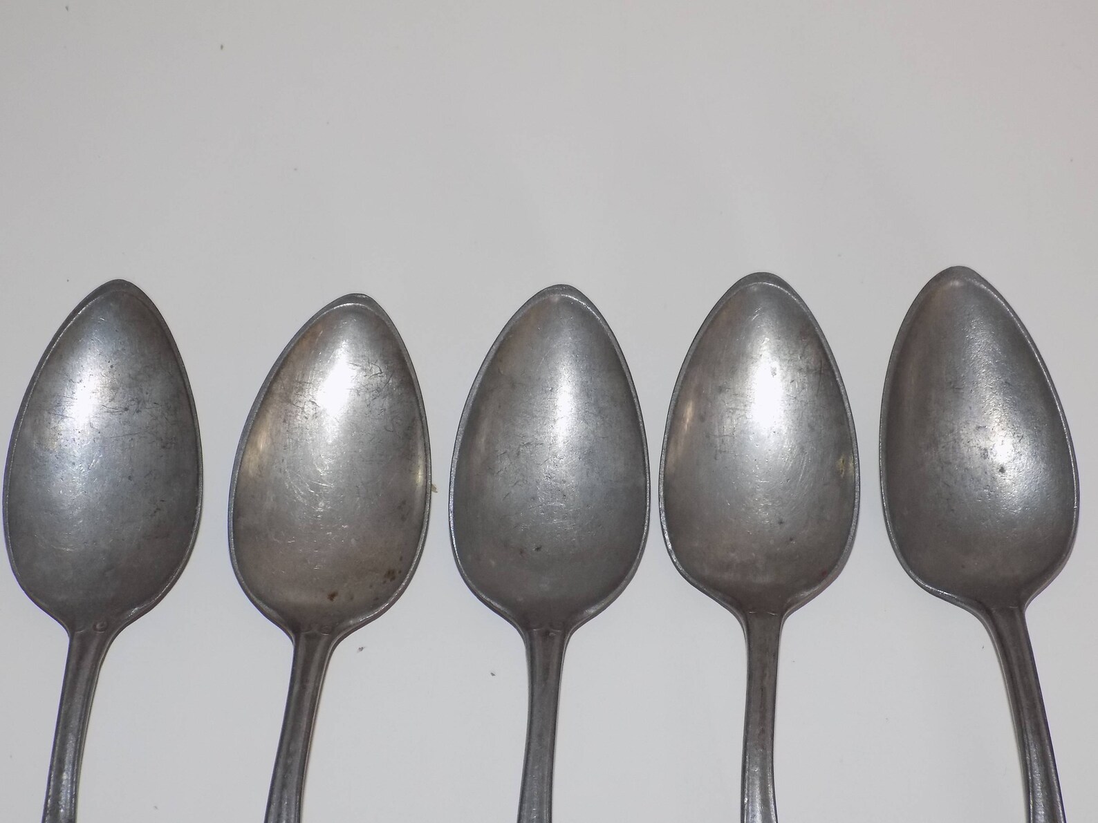 Set of 5 Pewter Spoons Soldier Profile - Etsy