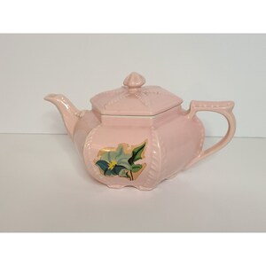 Vintage Hall Pottery Pink Teapot Starfish Plume Pattern Ceramic USA - Etsy