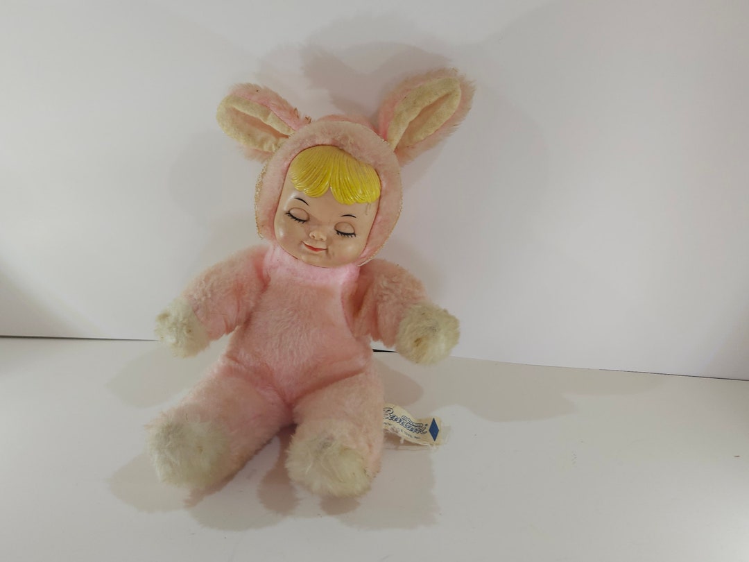 Vintage Bantam Baby Doll Bunny Rabbit Music Box Plush - Etsy