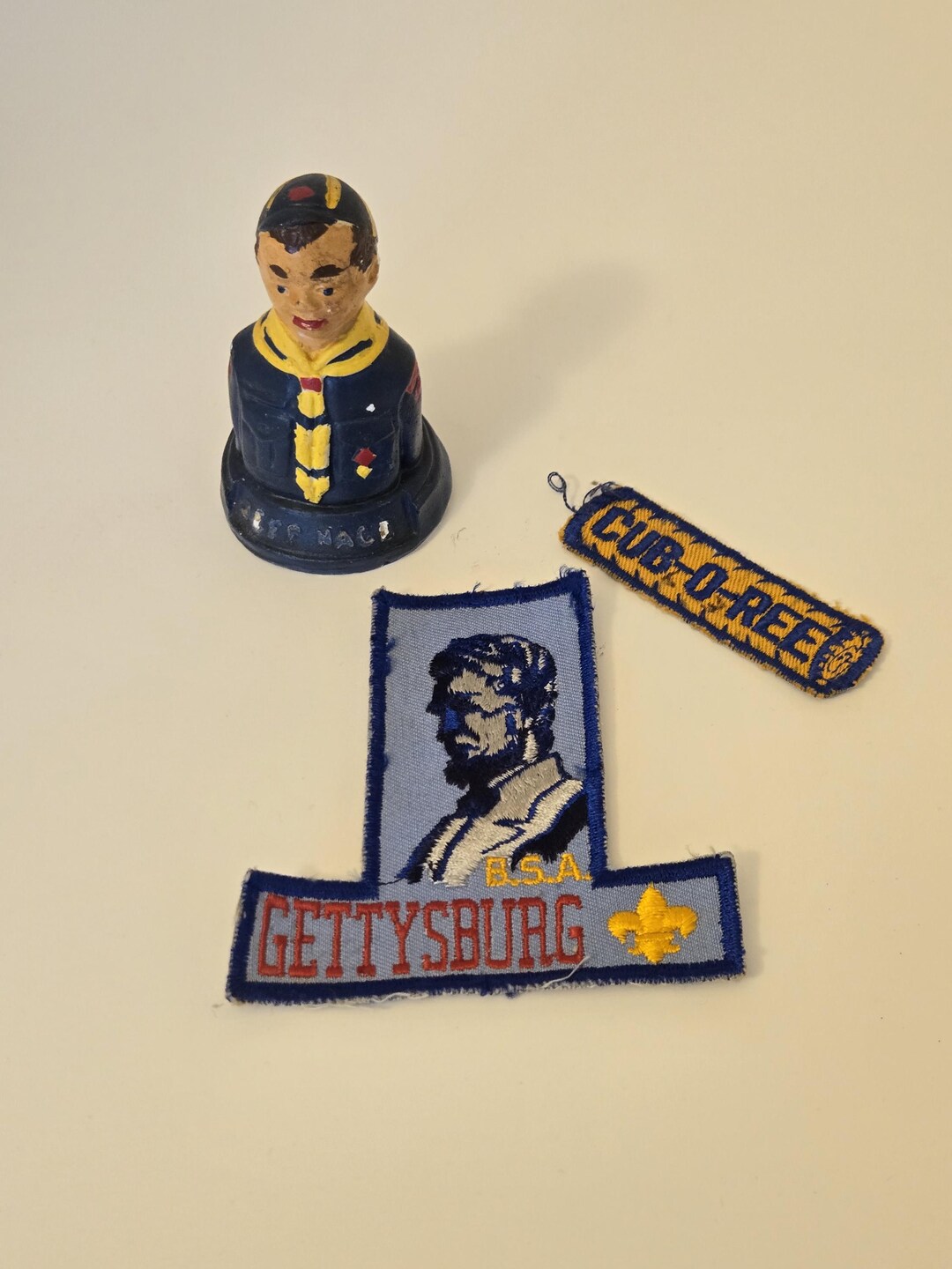 Vintage Boy Scout BSA Patch Chalkware Figure Gettysburg Cub-o-ree - Etsy