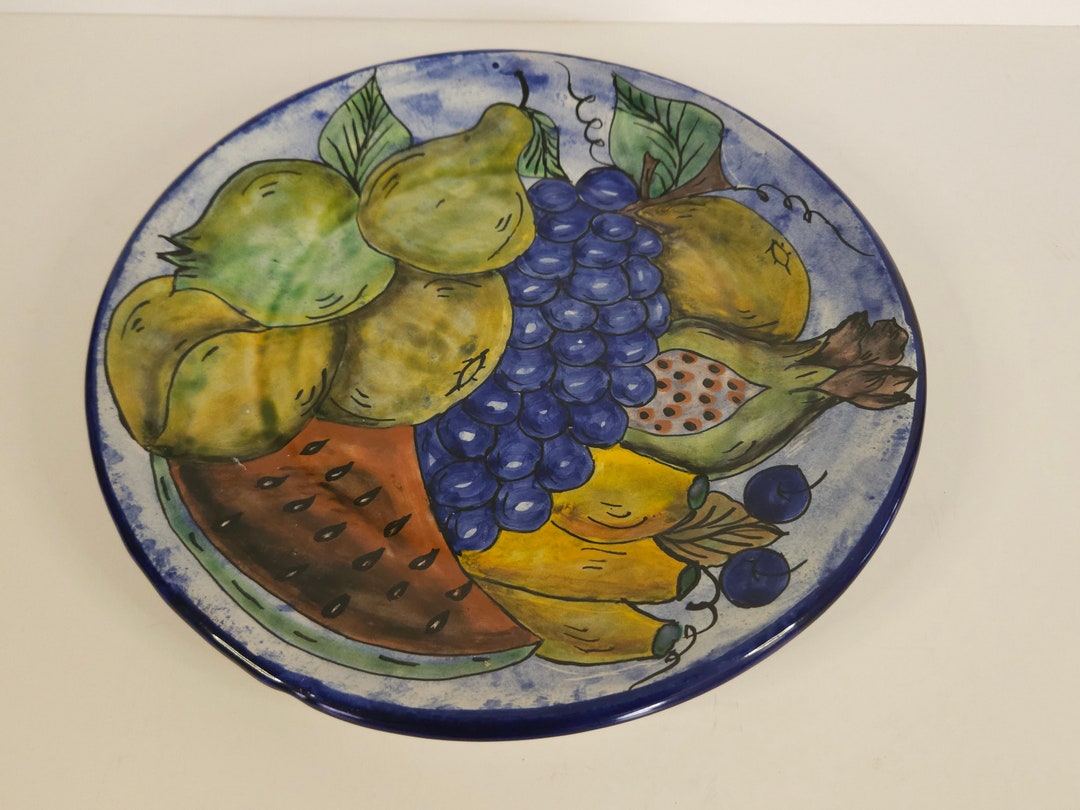 Vintage Mexican Southwest Fruit Stoneware Plate MEX - Etsy