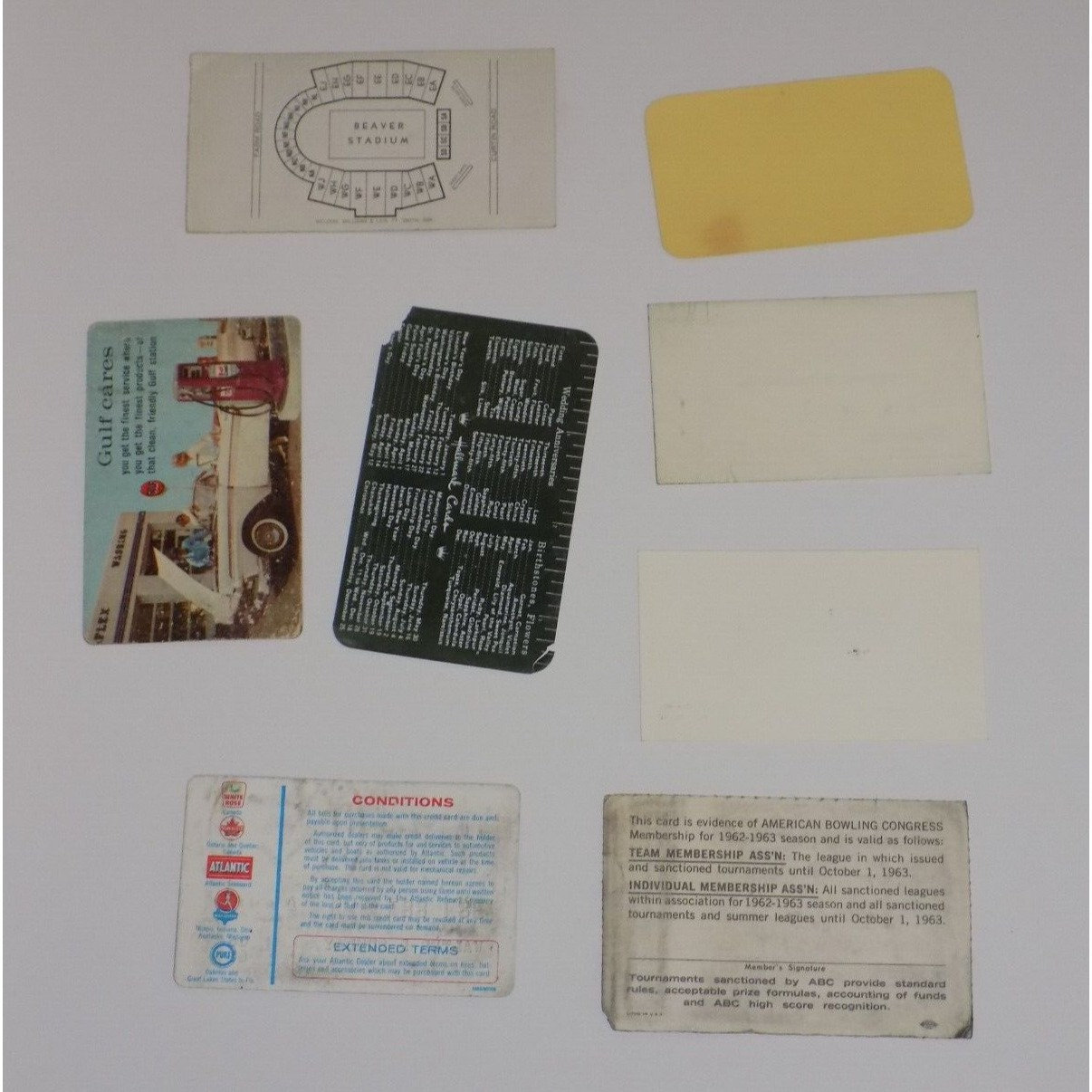 Vintage 1960s Wallet Cards Credit Card Bowling Membership - Etsy