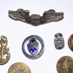Vintage US Military Pin Collection Army Navy Marine - Etsy