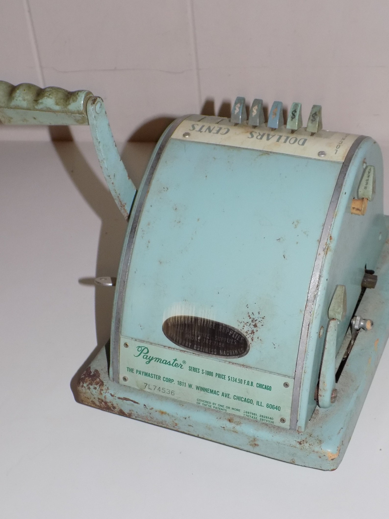 Vintage Paymaster Series S-1000 Check Printer Writer With Key Parts ...