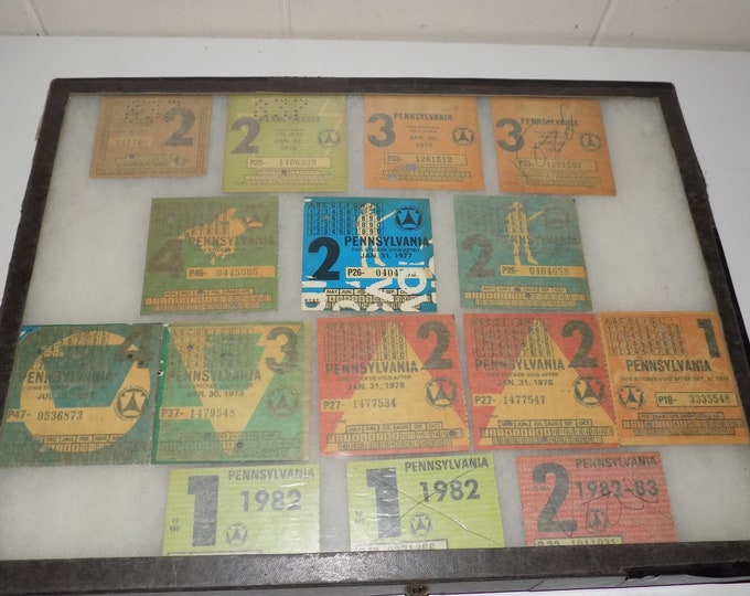 Framed Collection Pennsylvania Inspection Stickers 1970s 1982 PA - Etsy