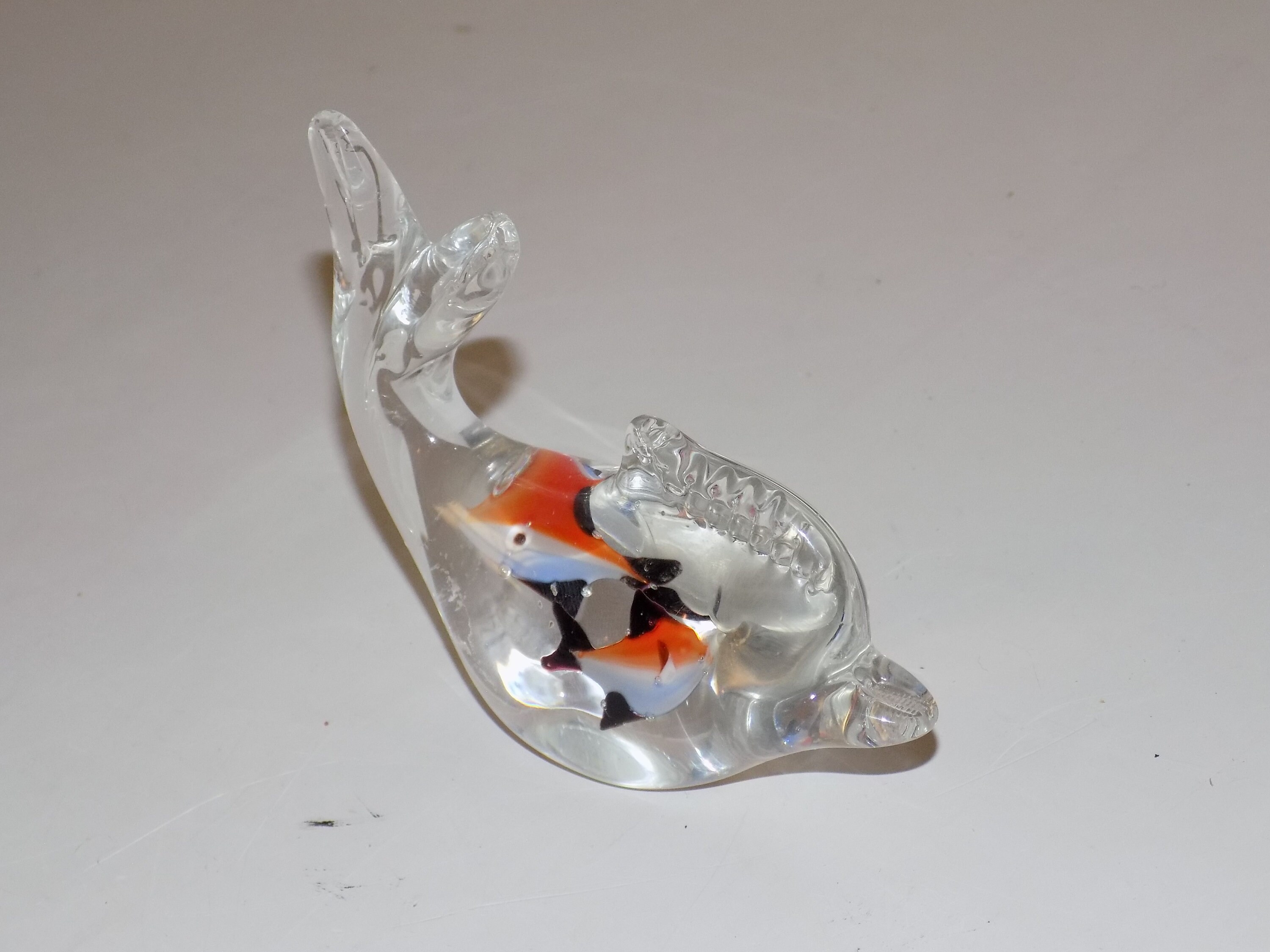 Clear Glass Fish Figure Fish Inside Paperweight Decor | Etsy