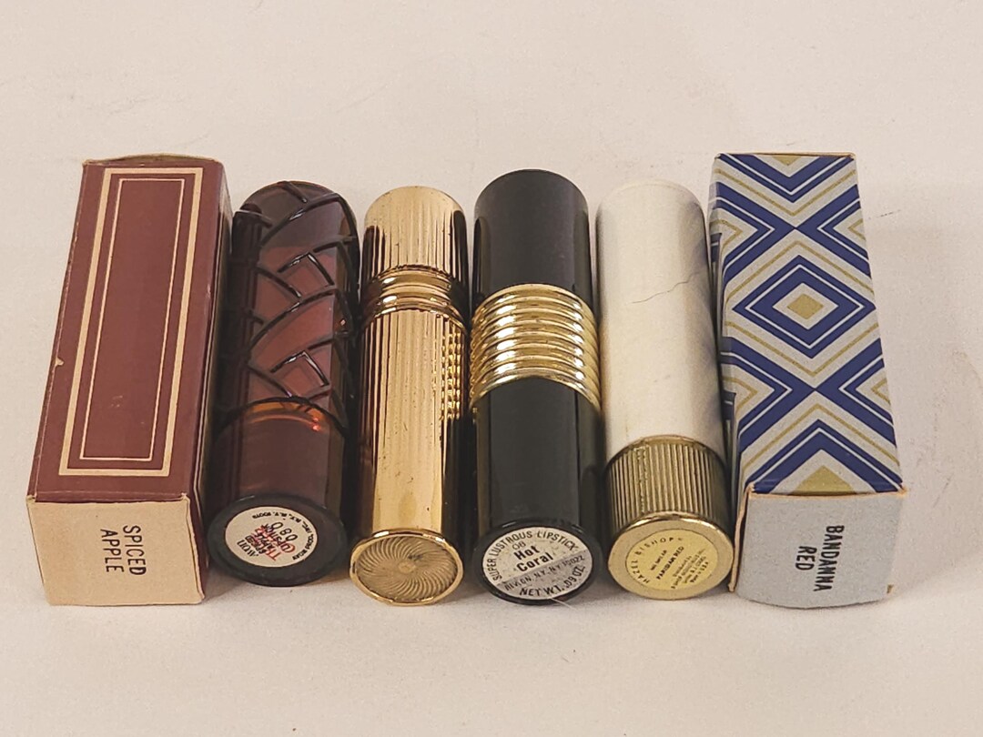 Vintage Lipstick Tube Lot Avon Revlon Hazel Bishop - Etsy