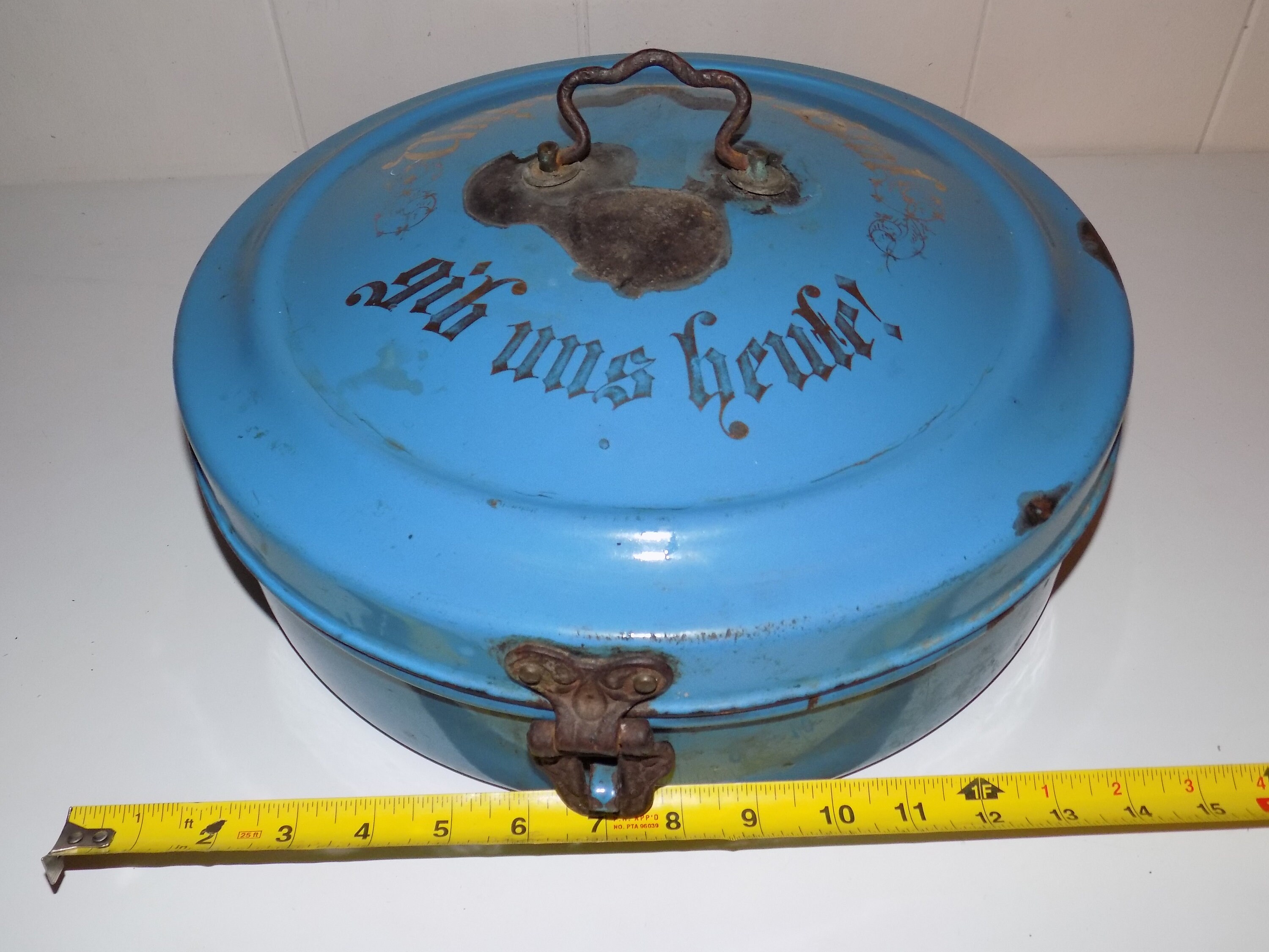 Vintage German Enamelware Bread Box | Etsy