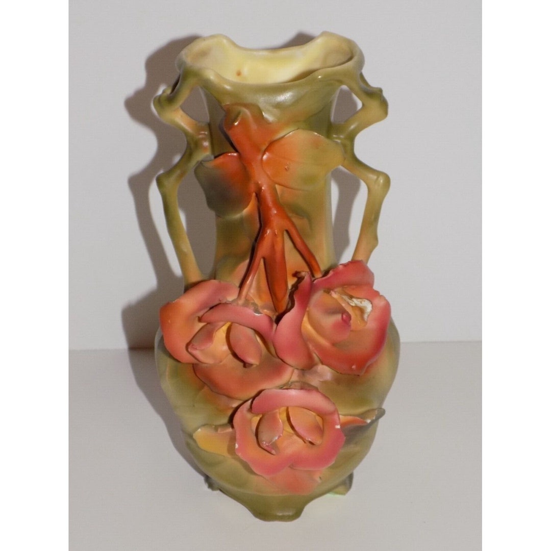 Vintage Royal Dux Molded Flower Vase Made in Austria - Etsy