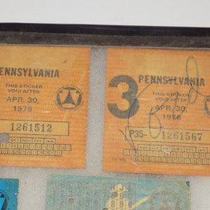 Framed Collection Pennsylvania Inspection Stickers 1970s 1982 PA - Etsy