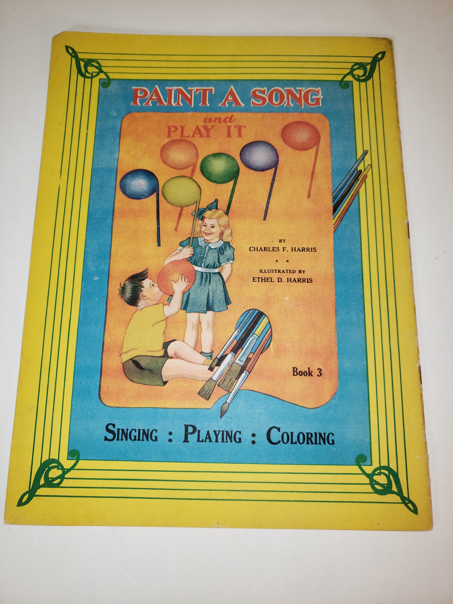 Vintage Paint a Song and Play It Coloring Music Books - Etsy