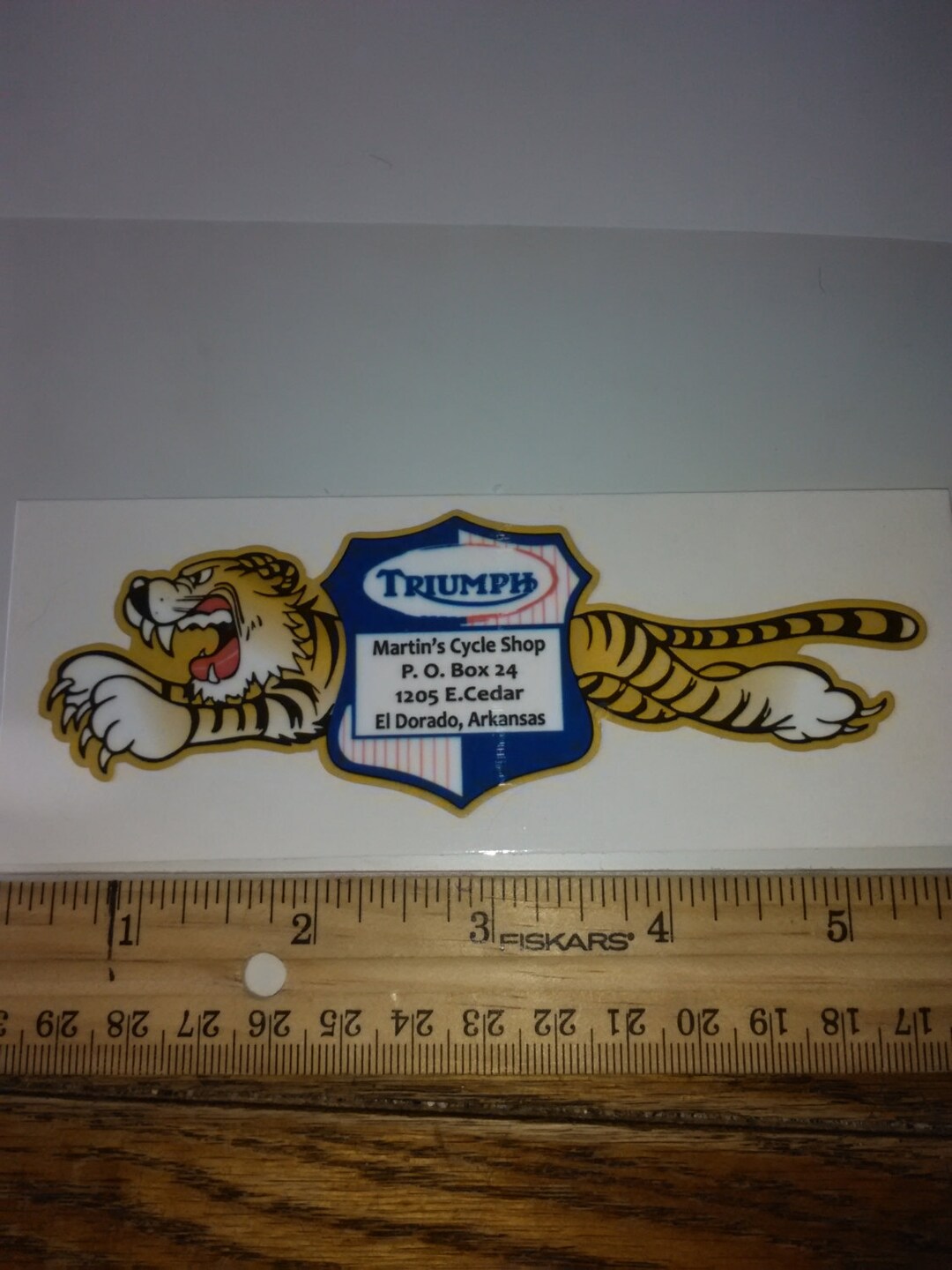Martins Cycle Shop Tiger Dealer Decal - Etsy