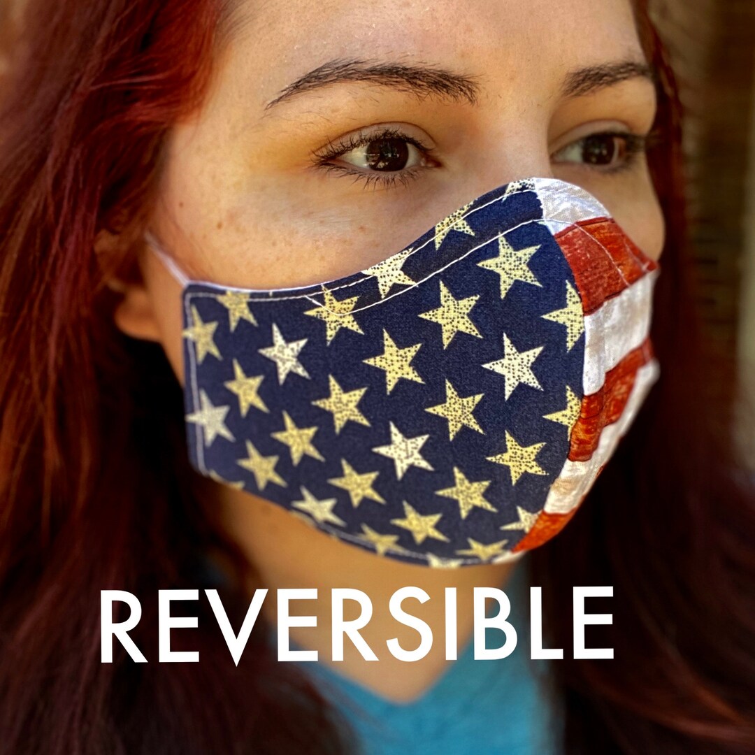 American Flag USA Stars Stripes Reversible Adjustable Nose Wire - Etsy