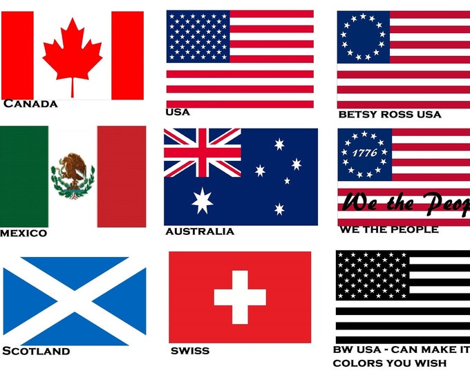 Flag PATTERN for Counted Cross Stitch-rug Hooking-plastic Canvas ...