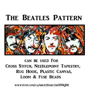 The Beatles Pattern-counted Cross Stitch-rug Hooking-plastic Canvas ...