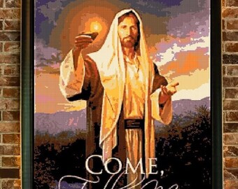 Jesus Inspired PRINTABLE Cross Stitch PATTERN Rug Hooking - Etsy