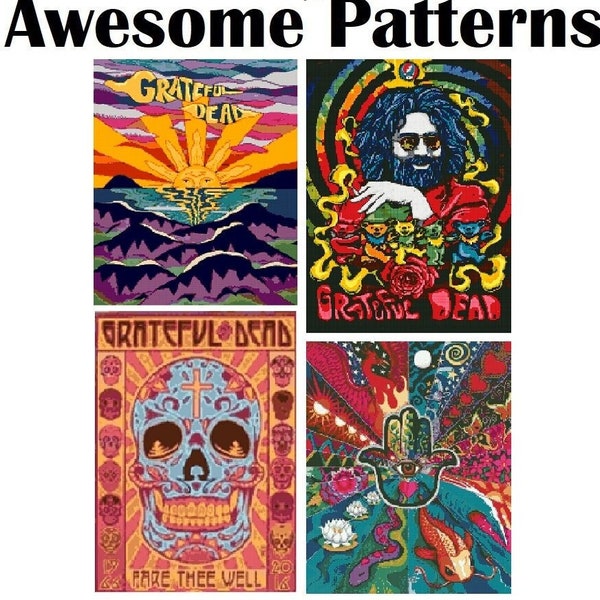 Grateful Dead Cross Stitch - Etsy