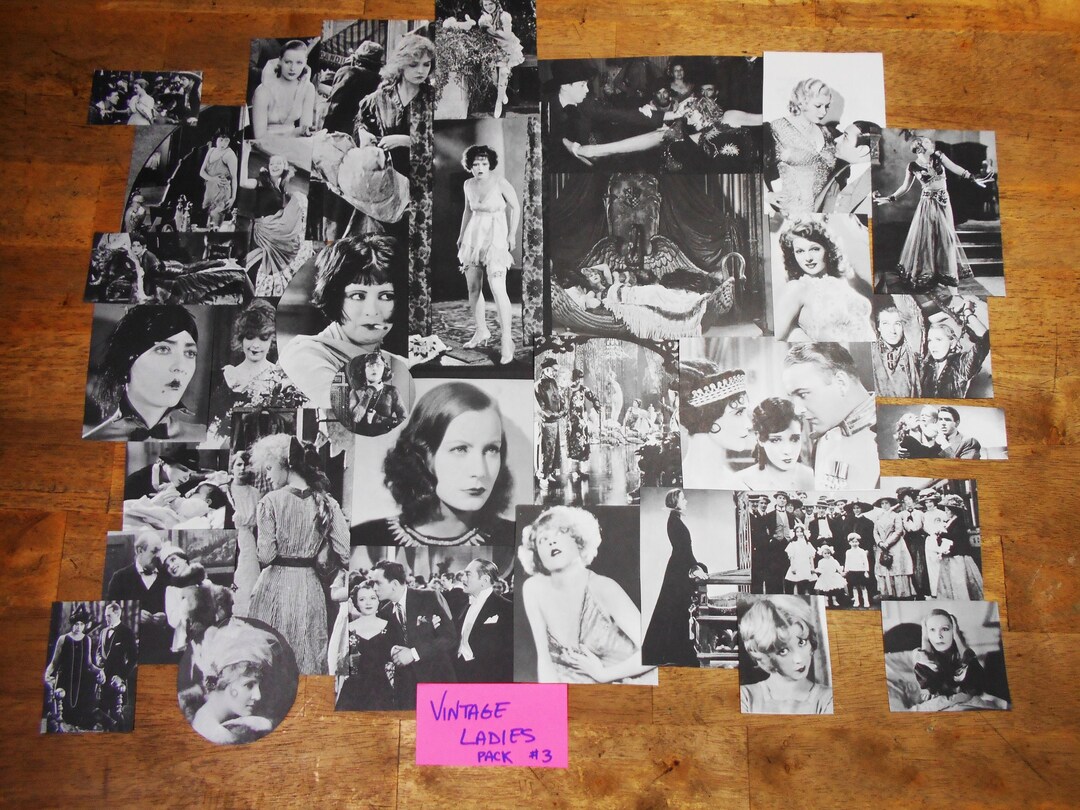 Vintage Ladies Old Photos, VOL 3 Collage Kit Images, Scrapbooking Paper ...