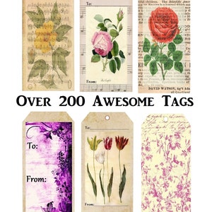 600 VICTORIAN Gift Tags Scrapbook Printable-vintage Photos & Art Prints ...