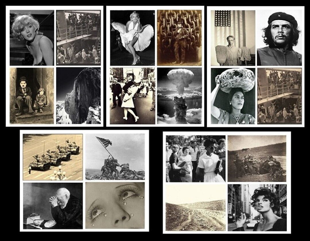 99 Most Famous Vintage Photos in the World-diy Collage Kit Pages ...