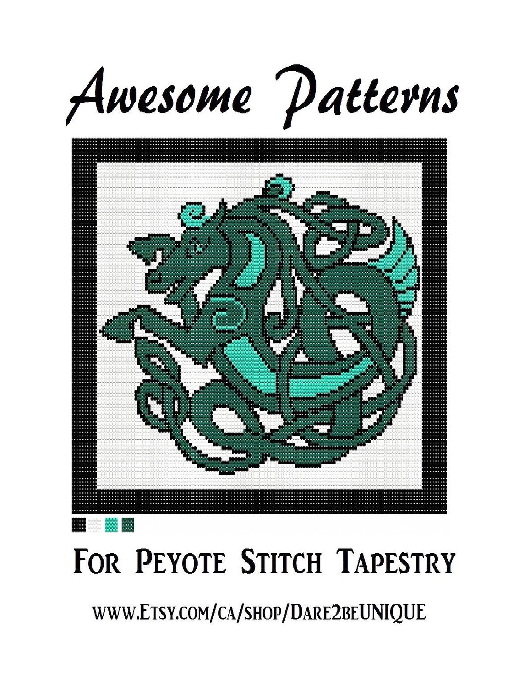 Celtic Horse BEADWORK PATTERNS, Perler Bead Loom Peyote Brick Stitch ...